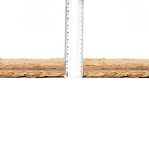 Hausattire Hand Woven Jute Braided Rug, 6'x9' - Natural, Reversible Rustic Farmhouse Area Rugs for Living Room, Kitchen, Bedroom - 72x108 Inches