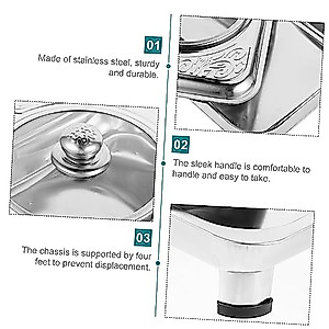 LABRIMP 1pc Dinner Plate to Go Plates with Lids Containers for Fruit Square Containers with Lids Chafing Dishes Cold Flat Square Tray Food Holding Plate Simple Tray Dish Tray Snack Platter