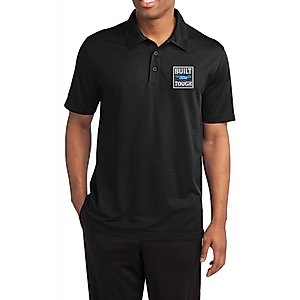 Mens Built Ford Tough Black Textured Polo Shirt 3XL