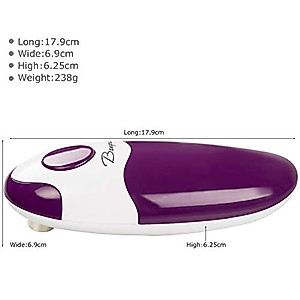 Kitchen Automatic Safety Cordless One Tin Touch Electric Can Opener&Bangrui Professional Electric Can Opener.One-touch switch .Smooth can edge.Being friendly to left-hander and arthritics!(Purple)