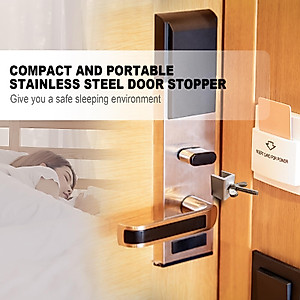 SARDVISA Upgraded Portable Door Lock, Heavy Duty Metal Door Locker for Extra Home Security, Adjustable Travel Door Security Devices for Hotel, Apartment, College Dorm Safety & Privacy Protection