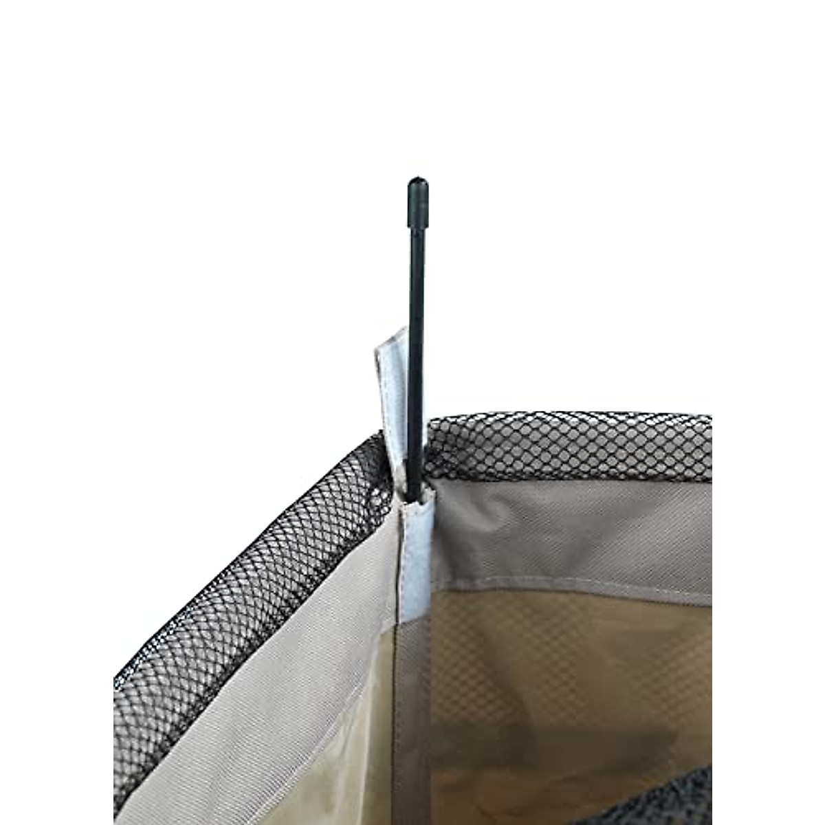 Taupe Corno slimLaundry basket - thin Laundry Hamper with wheels - small space laundry bin - narrow hamper, laundry collector, laundry basket with wheels