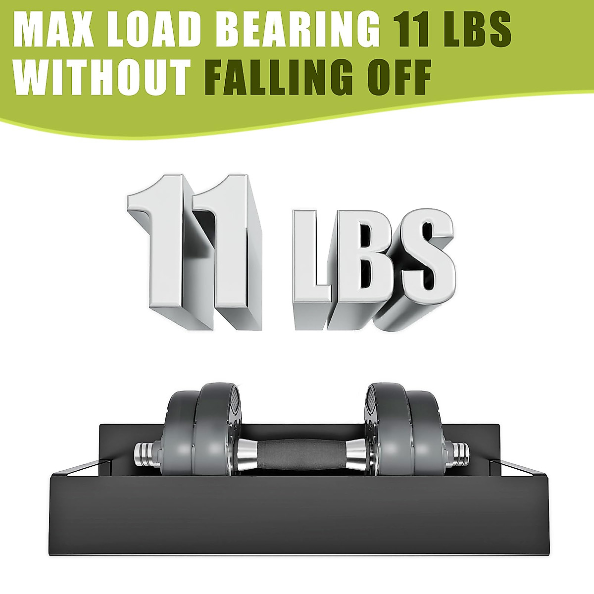 Hoenart Magnetic Spice Rack for Refrigerator, Moveable Magnetic Spice Organizer, 2 Pack Metal Strong Magnetic Shelf for Fridge and Microwave Oven, Space Saving for Kitchen (Black)