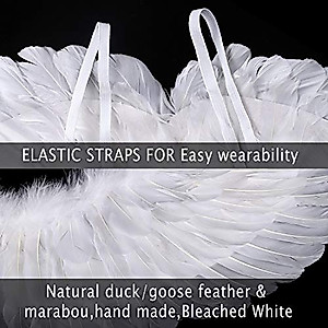 SLanC Angel Wings Kids Angel Feather Wings White Children's Adult Halloween Unique Gift Christmas