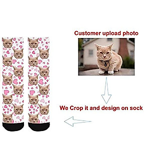 D-Story Custom Best Friend Photo Crew Socks Personalized BFF Socks with Faces for Men Women