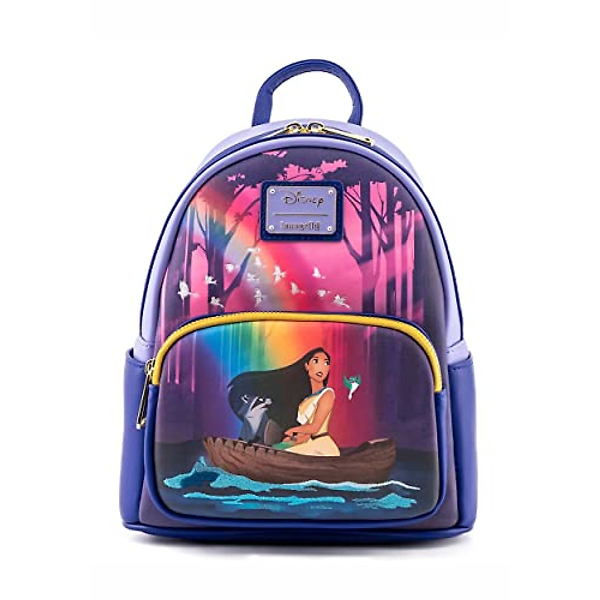Loungefly Disney Pocohontas Just Around The River Bend Womens Double Strap Shoulder Bag Purse