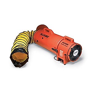 8" Axial AC Plastic Blower w/Canister & 50’ Ducting