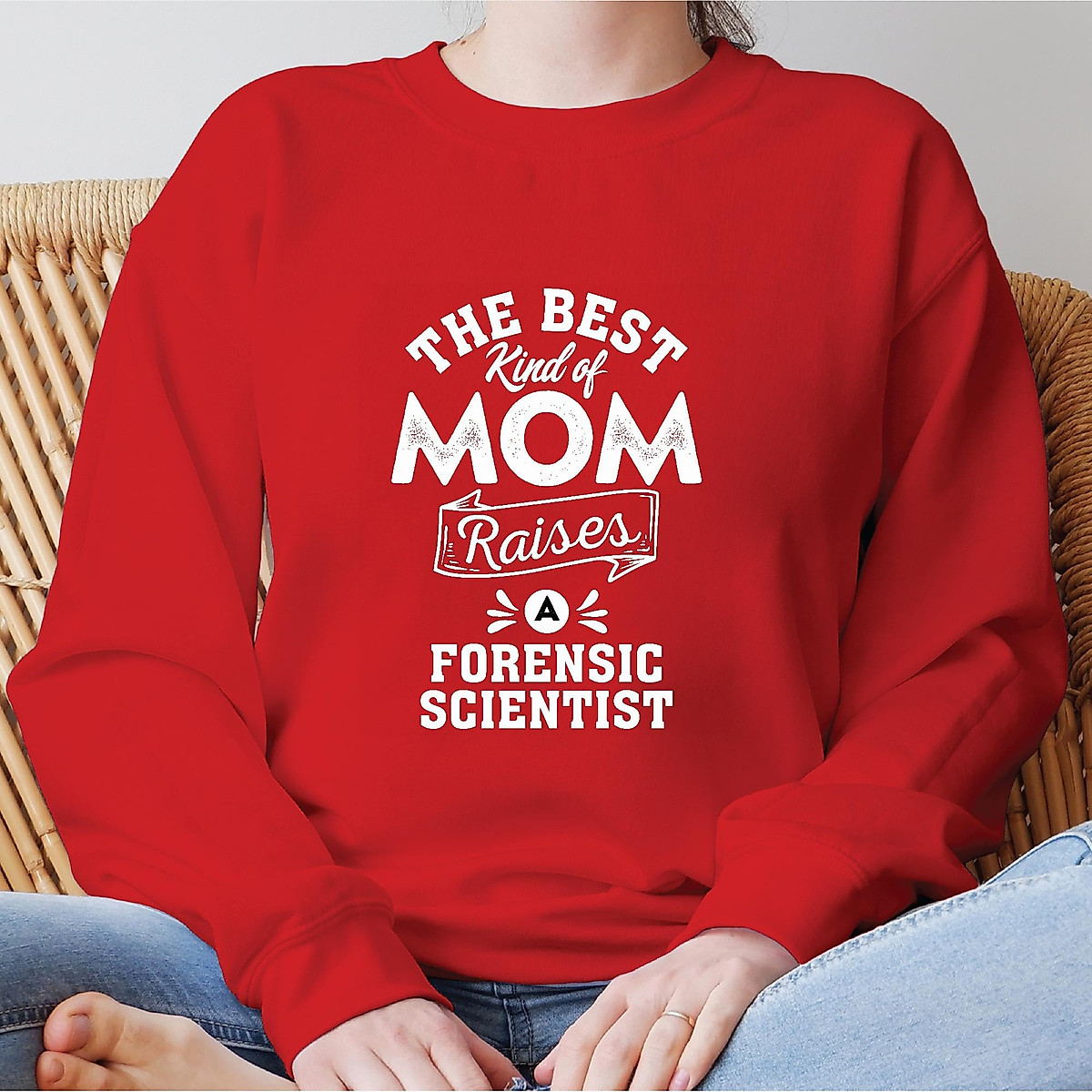 Mothers Day Gift Forensic Scientist Mom Best Kind Mom Gift Black Muticolor Unisex Sweatshirt