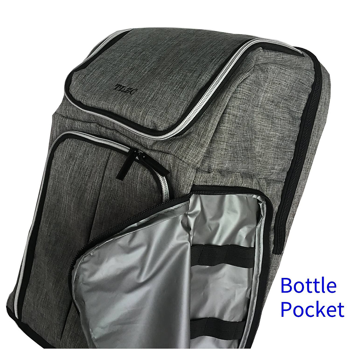 TLZC 30L Reusable Lunch Bag, Double Compartment Insulated Backpack for Lunch Dinner Picnic, 1 Compartment for 18 Inch Laptop, 1 Side Pocket for Bottle Backpack