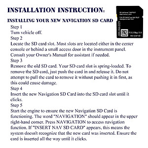 Navigation SD Card Map Compatible with Mercedes Garm./Pilot, C-Class E-Class GLC.Version 14.0 (MAP 14.0) ONLY BE Used in The Audio 20 (Code 522) NTG Sync USA/Can/Mex