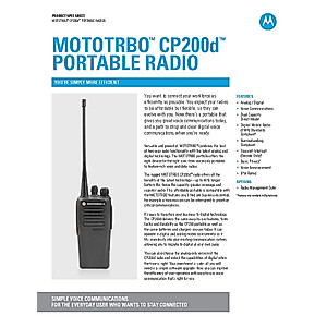 6 CP200D-G6-D HIGH PKG UHF Digital/Analog MotoTRBO Two-Way Radios (AAH01QDC9JA2) by Motorola-Solutions - Intended for Business Use