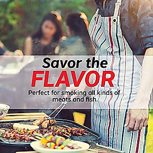 Wood Chips for Smoking Variety Pack, 2 Lbs Each, Apple, Mesquite, Hickory & Cherry Flavor Wood Chips for Smokers & Grills, Bake, Roast, Braise and BBQ, 4-Pack | USA Made