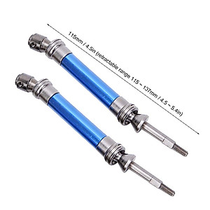 Tbest RC Rear Drive Shaft Set, 1/10 RC Metal CVD Shaft Fit for Slash Car NSV775(Dark Blue) Axles 2Wd 67 C-10 Slash Drag Upgrades Tra2Wd