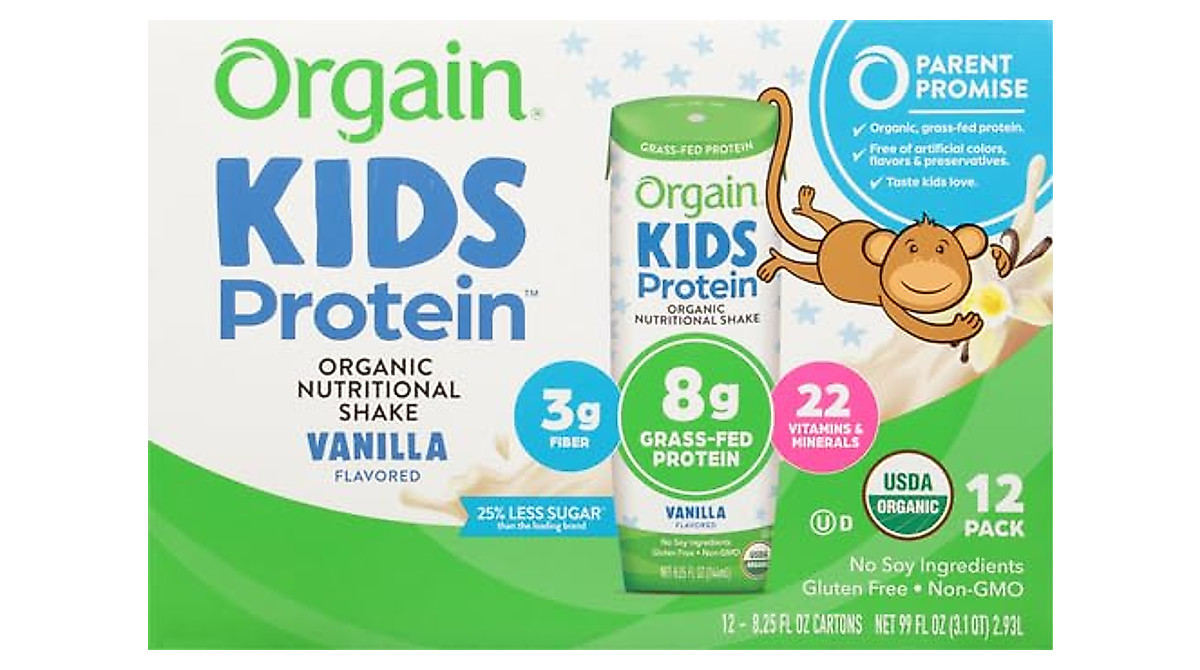 Orgain Organic Kids Protein Shake - Nutritious Vanilla Treat