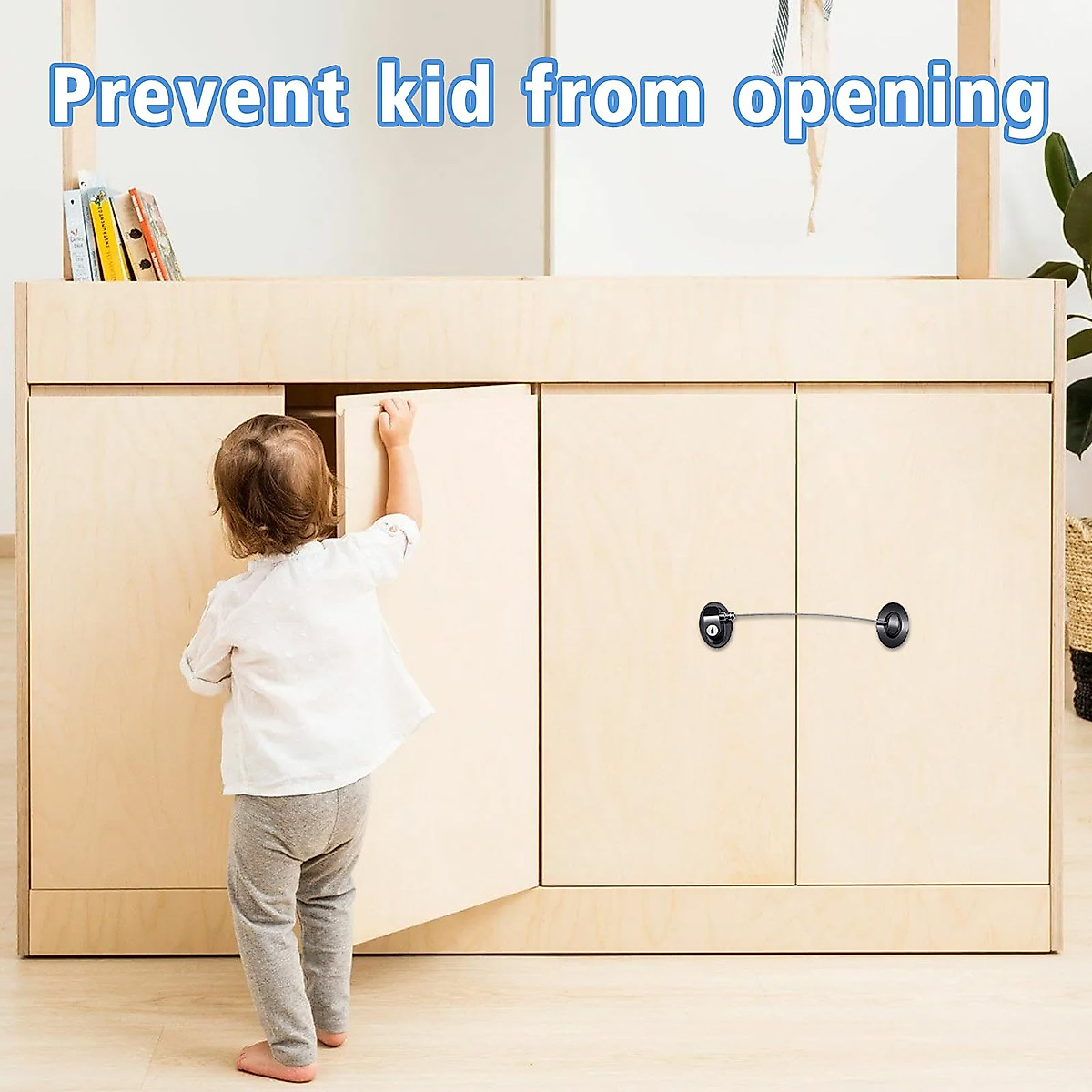 4 Pack Refrigerator Locks with 8 Keys,Child Safety Fridge Lock,Refrigerator Lock Combination,Mini Fridge Lock, File Drawer Lock, Toilet Seat Lock with Strong Adhesive by XccMe (Black)