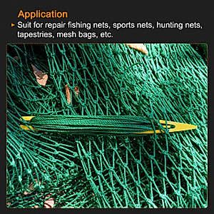 PATIKIL Netting Needle Shuttles 1#, 20 Pack Plastic Fishing Net Repair Line Kit Mending Tool, Yellow
