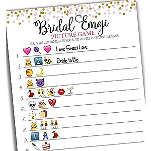 All-Ewired-Up Bridal Shower Emoji Picture Game (50-sheets)