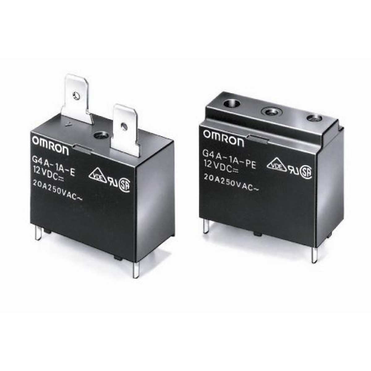 OMRON ELECTRONIC COMPONENTS G4A-1A-E DC12 POWER RELAY SPST-NO 12VDC, 20A, PC BOARD