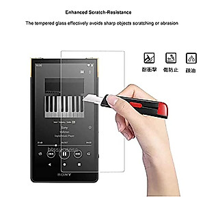 Soft Clear TPU Protective Shell Skin Case Cover for Sony Walkman NW-ZX700 NW-ZX706 NW-ZX707 (Clear Black case and Glass)