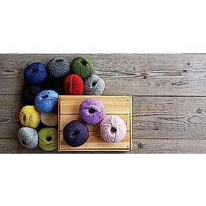 100% Alpaca Yarn Wool Set of 3 Skeins DK Worsted Weight - Heavenly Soft and Perfect for Knitting and Crocheting (Azure Blue, DK/Worsted)