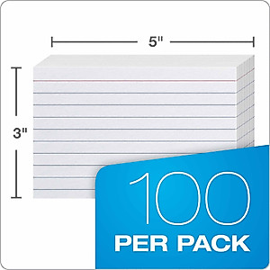 Oxford 31EE Ruled Index Cards, 3" x 5", White, 1,000 Cards (10 Packs of 100) (31)
