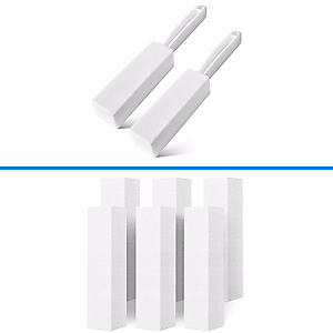 4TH Pumice Stone for Toilet Bowl Cleaning,Powerfully Remove Stubborn Stains： Limescale,Hard Water Ring,Calcium Buildup,Iron,Rust