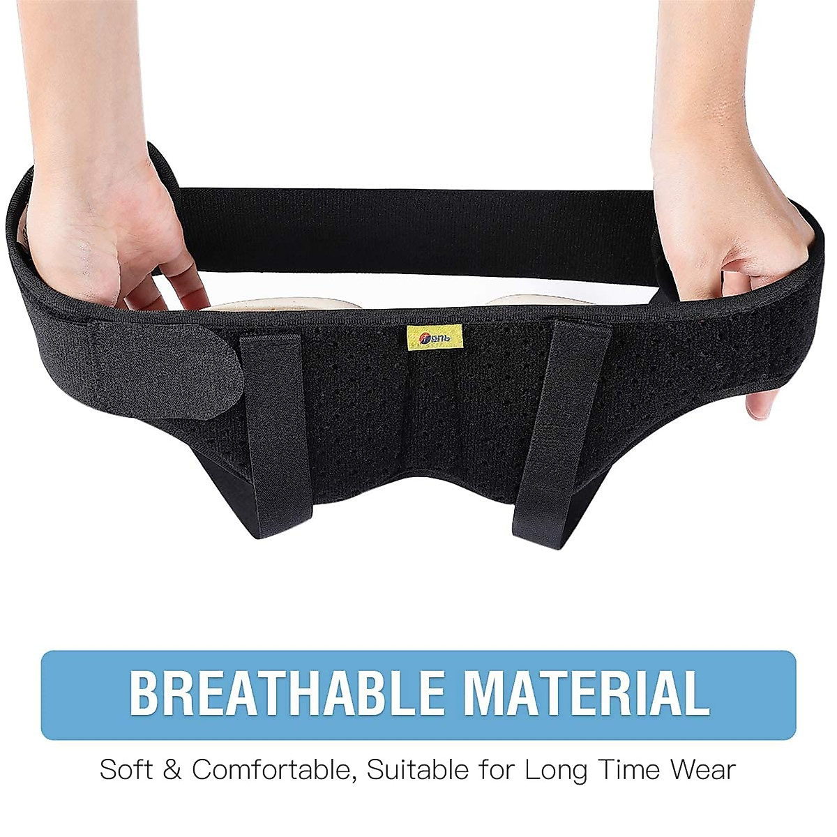 Hernia Belt for Men Hernia Support Truss for Single/Double Inguinal or Sports Hernia, Adjustable Waist Strap with 2 Removable Compression Pads Breathable Material