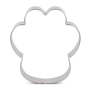 LILIAO Dog Paw Cookie Cutter for Homemade Dog Biscuit Treats - 3.4 x 3.5 inches - Stainless Steel
