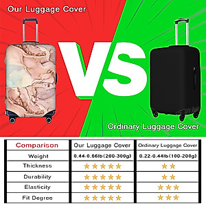 Pink Gold Marble Luggage Cover Elastic Washable Stretch Suitcase Protector Anti-Scratch Travel Suitcase Cover for Kid and Adult XL (29-32 inch suitcase)