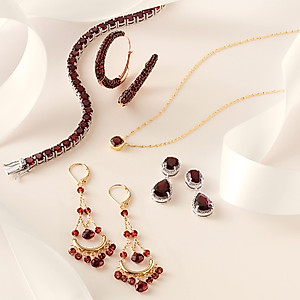 Ross-Simons 19.20 ct. t.w. Garnet Tennis Bracelet in Sterling Silver. 7 inches