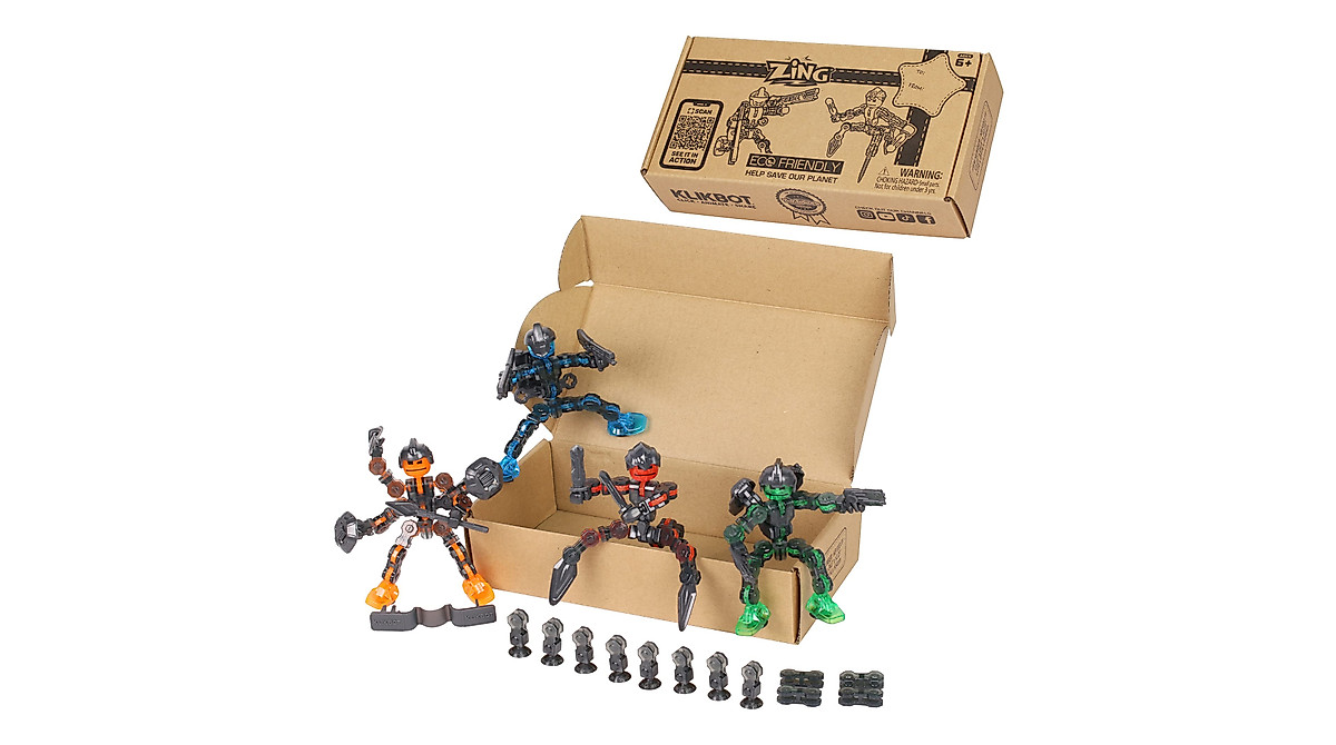 Zing Klikbot Guardians Set of 4 Action Figures for Stop Motion Animation