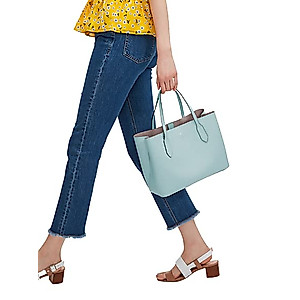 Kate Spade New York Womens Harper Leather Tote Satchel Handbag Blue O/S