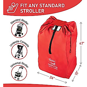 Travel Stroller Bag For Airplane Gate Check Bag For Stroller - Standard or Double Stroller Travel Bag For Airplane | Water- Resistant, Sturdy, Designed