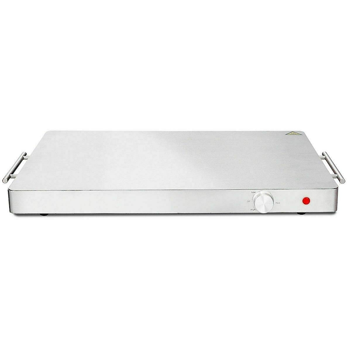 Adumly Electric Warming Tray Food Dish Warmer Stainless Steel Hot Plate Buffet Tabletop