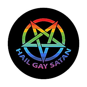 Hail Gay Satan Pentagram PopSockets Swappable PopGrip
