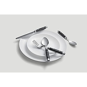 Cambridge Silversmiths 16 Piece Jubilee Flatware Set, Black, First Apartment, Back To College