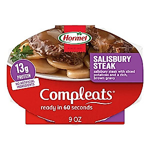 HORMEL COMPLEATS Salisbury Steak Microwave Tray, 9 oz. (6 Pack)