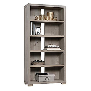 Sauder Manhattan Gate Tall Bookcase Mystic Oak Finish, L: 36.02" x W: 14.45" x H: 72.05"