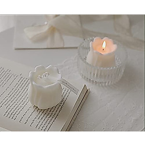 Aroma Candle,120G Tulip Flower Shaped Soy Wax Scented Candle for Table Photo Prop Birthday Gift,Prefect for Meditation Stress Relief Mood Boosting Bath Yoga