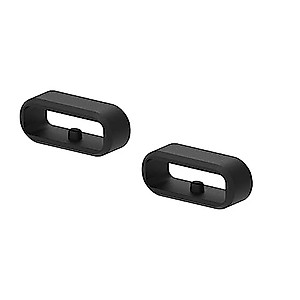 RuenTech 6-Pack Band keeper Compatible with Disney Magic Band/Magic Band 2.0/Magic Band+, Christmas Tree Pattern Silicone Fastener Rings Security Loop/Holder/Clips for Disney Magic Band (Black-6pcs)