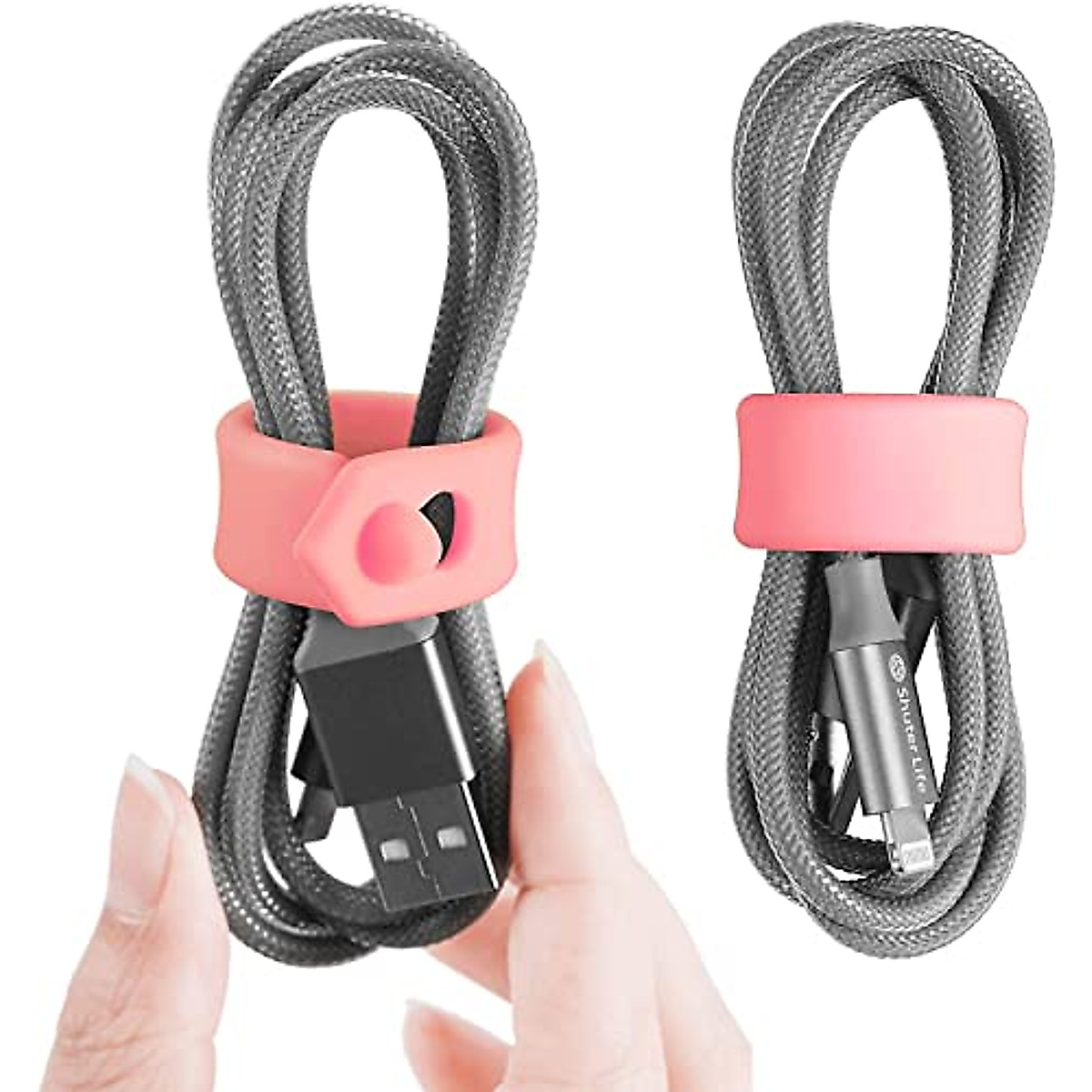 ELFRhino Cord Organizer Cable Straps Clips Wire Ties Earbuds Earphone Headphone Headset Wrap Winder Holder Keeper Manager Management (Set of 18)