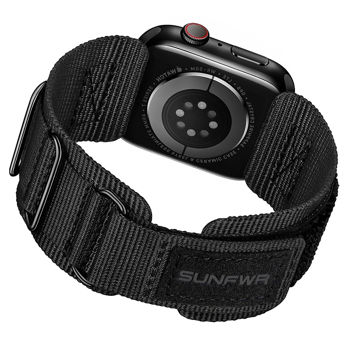 SUNFWR Compatible with Apple Watch Band 49mm 46mm 45mm 44mm 42mm, Rugged Velcro Straps for iWatch Ultra Series 10/9/8/7/6/5/4/3/2/1/SE, Tough Apple Watch Replacement Bands for Men Women