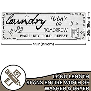 TPAPFRLY Farmhouse Laundry Room Rug 20"X59" Waterproof Laundry Mat for Laundry Room Non-Slip Entrance Rug Area Rug for Bathroom, Mudroom, Kitchen, Washroom, Light