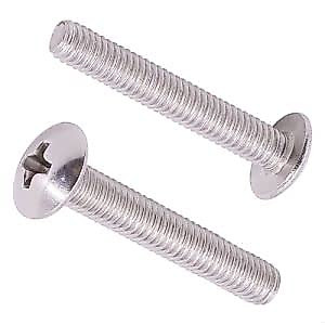 10-24 x 1/2" (50 pcs) Truss Head Machine Screws, 304 Stainless Steel (18-8), Cross Recessed Truss Head Machine Screws, Phillips Drive, Coarse Thread UNC, ANSI B18.6.3T