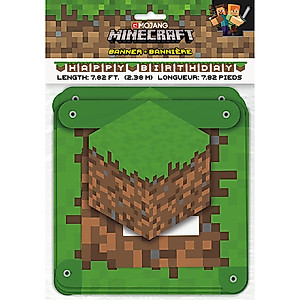 Multicolor Minecraft Large Jointed Banner - Premium & Vibrant Party Decor, Perfect for Gamers & Celebrations