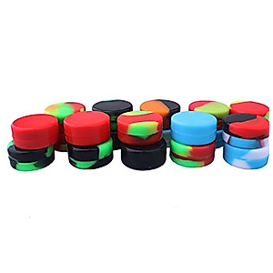 FWD Non Stick Silicone Jar Container Assorted Colors (5Pack)5ml