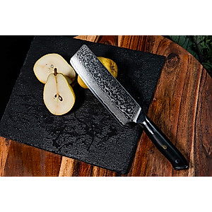 Oxford CHEF Nakiri Chef Knife 6.5 Inch - Damascus Japanese VG10 Super Steel 67 Layer High Carbon Stainless Steel