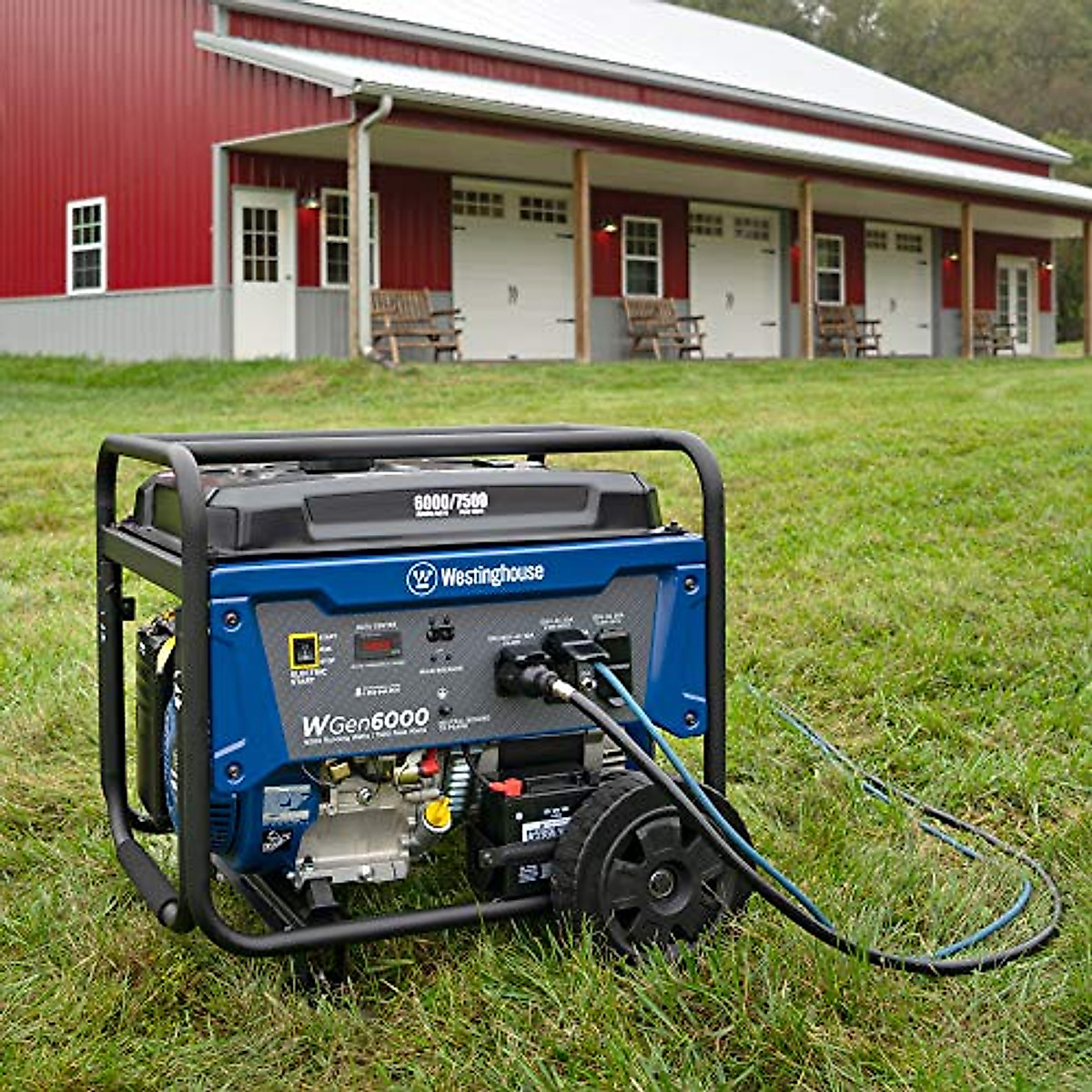 Westinghouse Outdoor Power Equipment 7500 Peak Watt Home Backup Portable Generator, Transfer Switch Ready 30A Outlet, Gas Powered