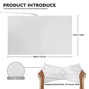 DIYFLASH Oli Painting Book Covers Pack 2, Book Dust Jacket Covers 9" x 11", Washable and Reusable Book Sox for Textbook Fashion School Supply for Students