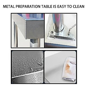 Food Prep Table,24x20x31 Inches Household Stainless Steel Prep Table | Kitchen Furniture Anti-Rust for Cafeterias, Clean Rooms, Hotels, Hospitals